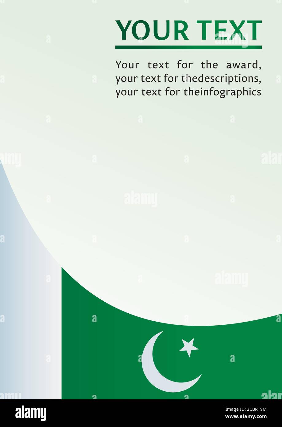 Flag of Pakistan, the template for the award, an official document with ...
