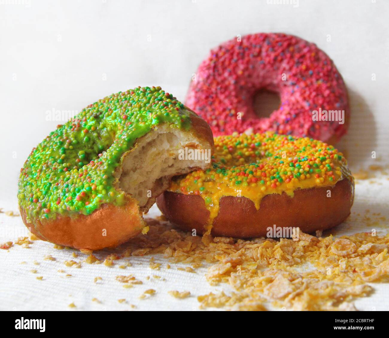 Delicious Colored Donuts Stock Photo - Alamy