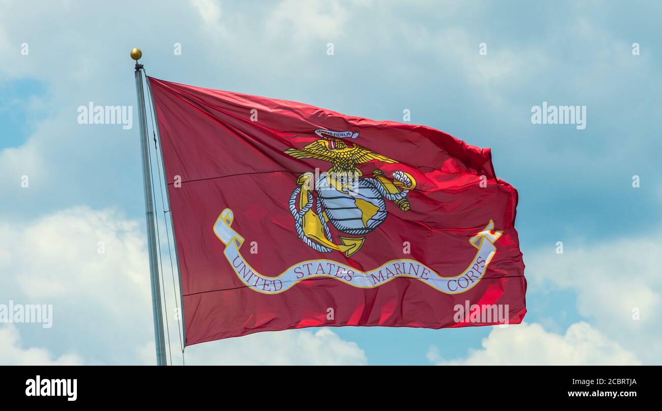 Usmc Flag Hd Jetlifee 3x5 Ft Embroidery Marine Corps USMC Flag Double