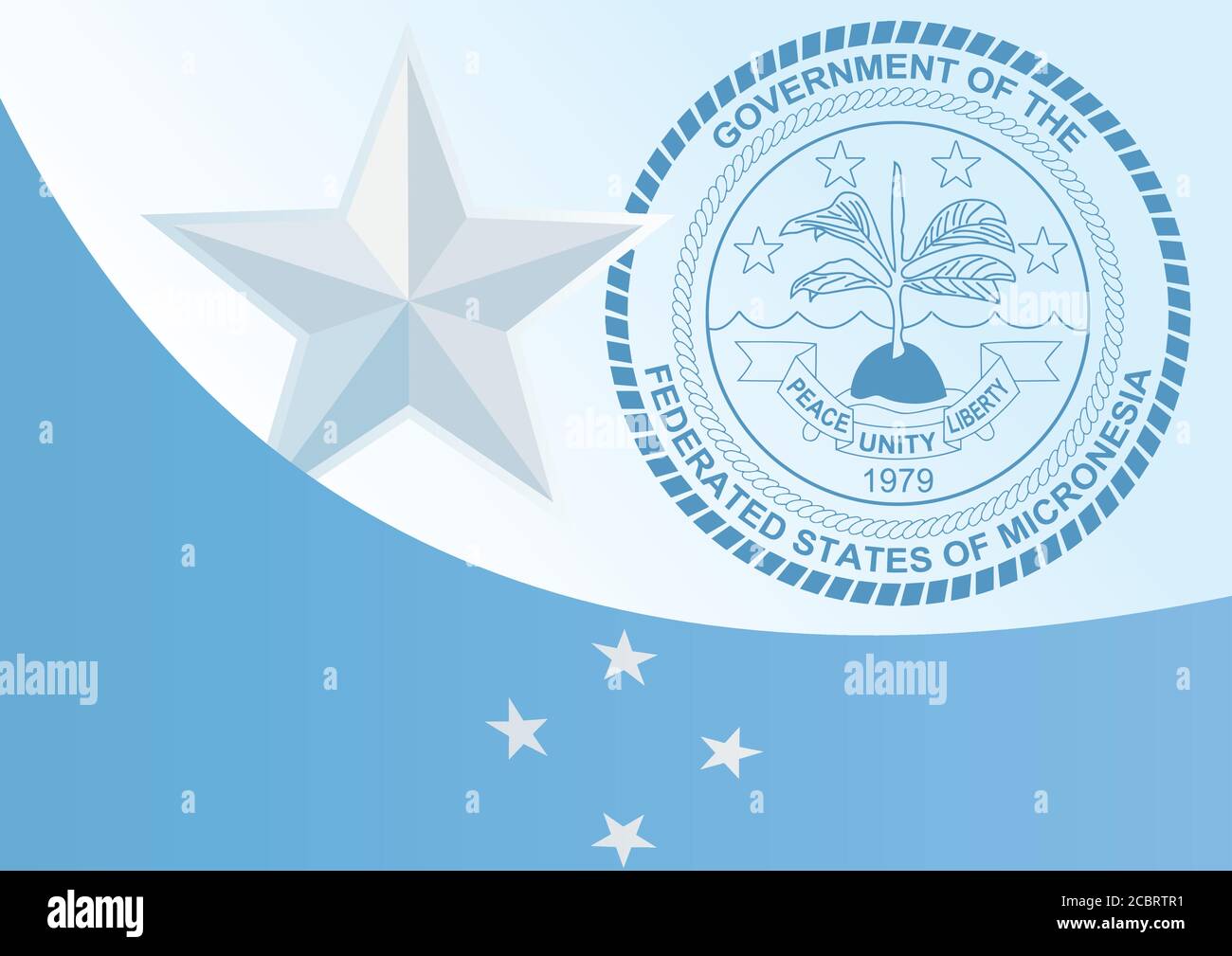 Flag of the Federated States of Micronesia, template for the award, an ...