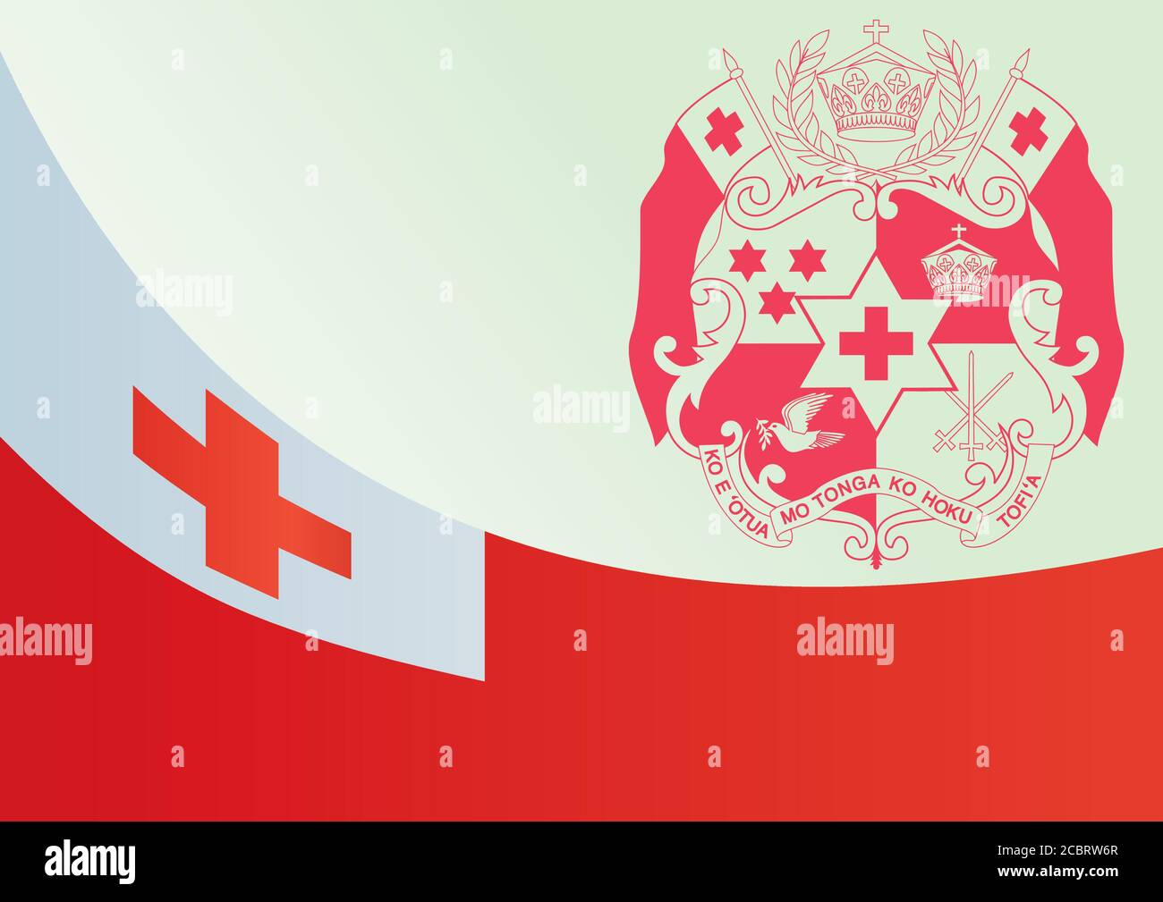 Flag of Tonga, template for the award, an official document with a flag ...