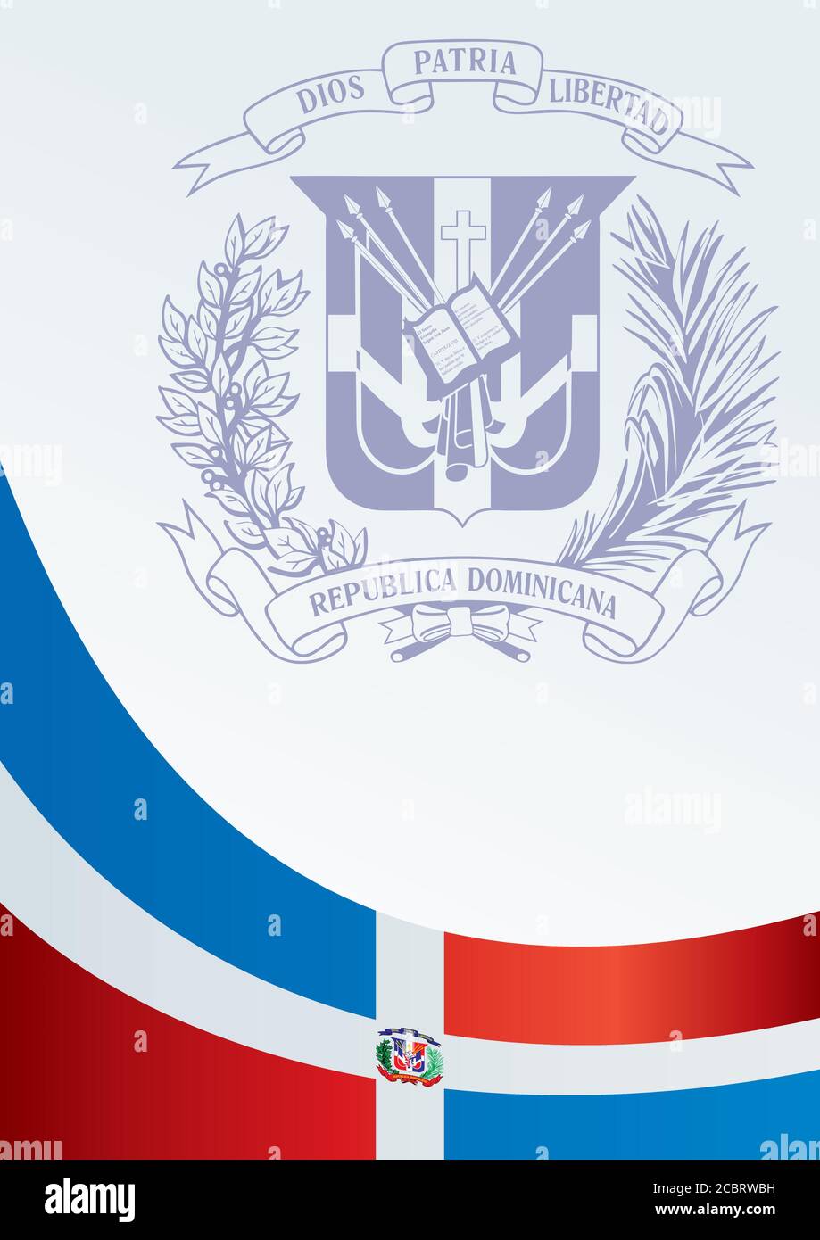 Flag of the Dominican Republic, template for the award, an official ...