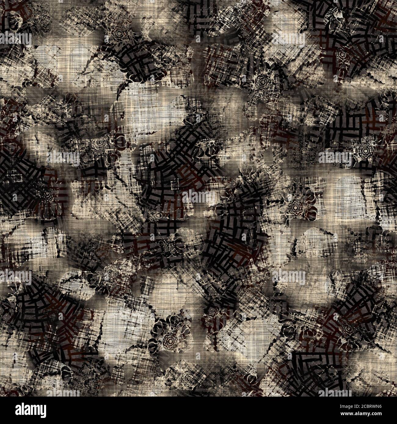 Seamless modern sepia camo print texture background. Worn mottled ...