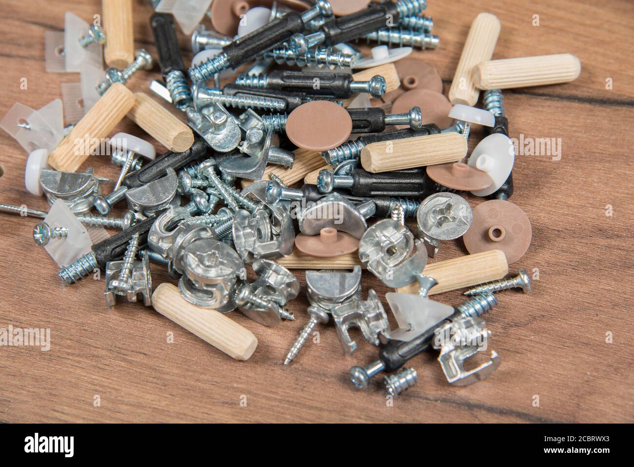 Putting together self assembly furniture.Diy concept Stock Photo - Alamy