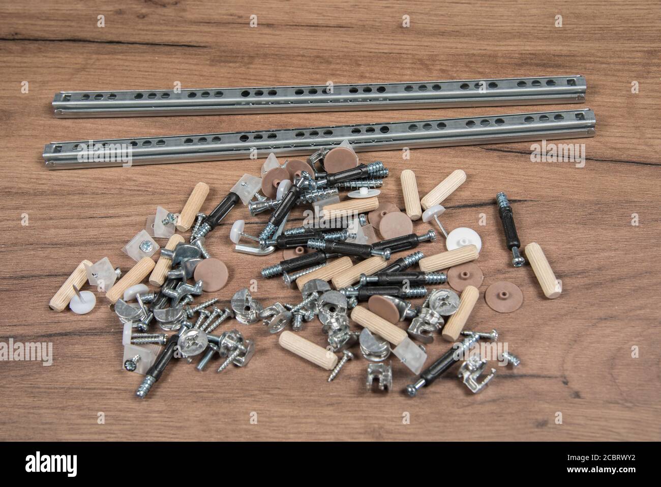 Putting together self assembly furniture.Diy concept Stock Photo - Alamy