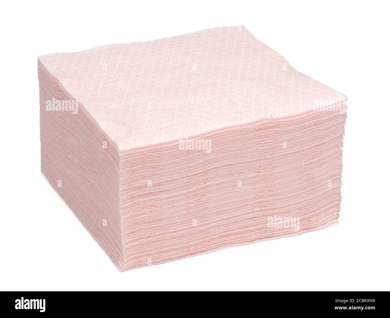 Clean paper napkins on white background, top view Stock Photo - Alamy