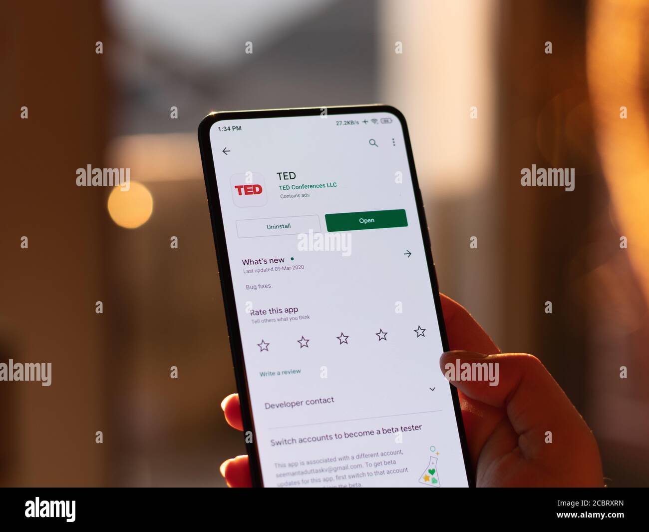 Assam, india - Augest 15, 2020 : TED talks logo on phone screen Stock ...