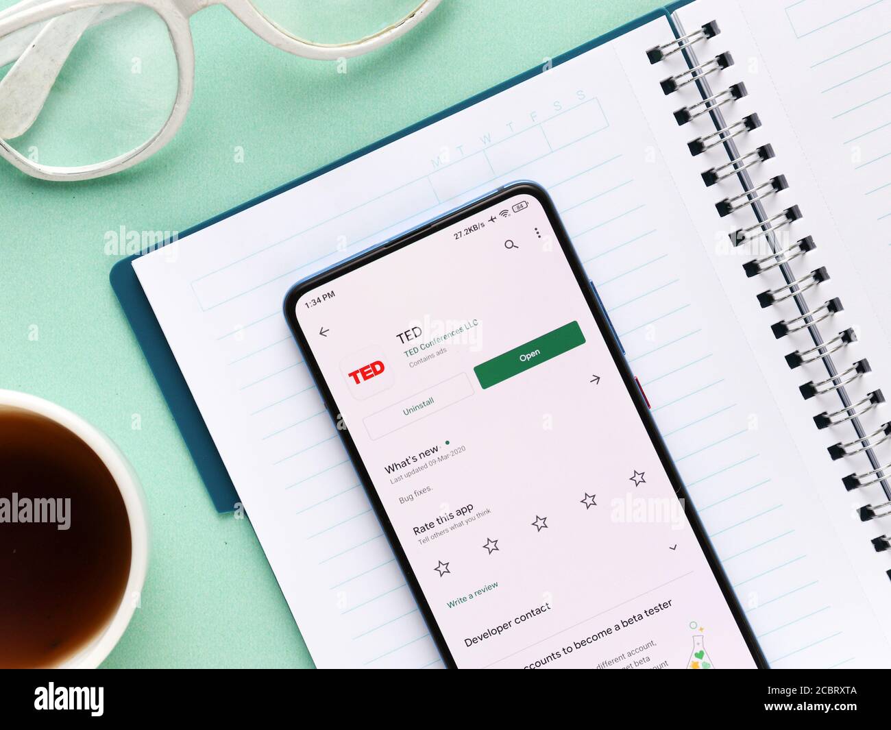 Assam, india - Augest 15, 2020 : TED talks logo on phone screen Stock ...