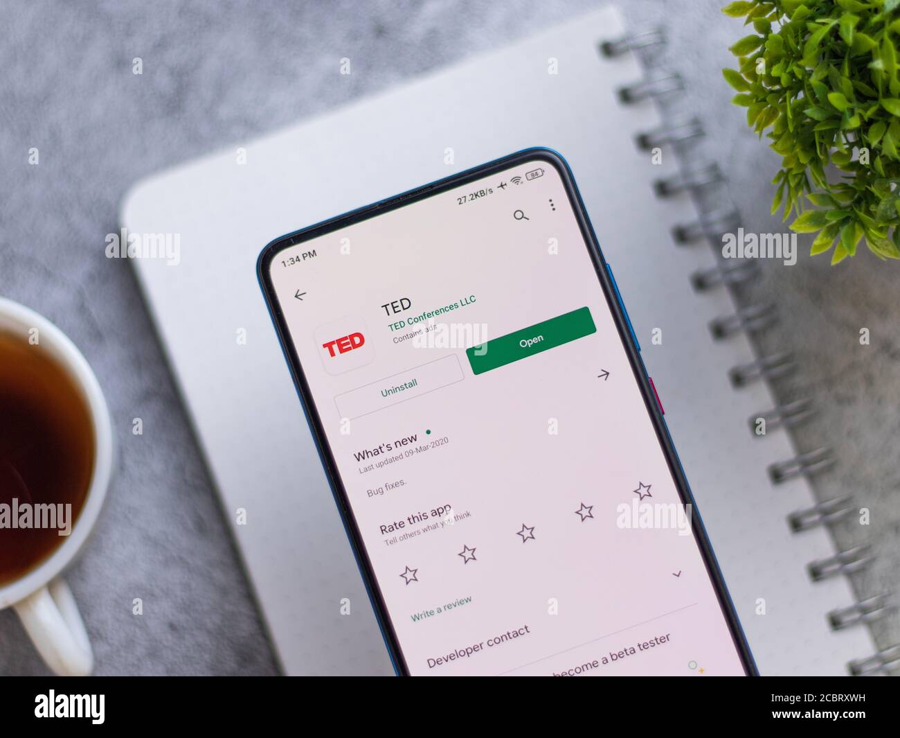 Assam, india - Augest 15, 2020 : TED talks logo on phone screen Stock ...