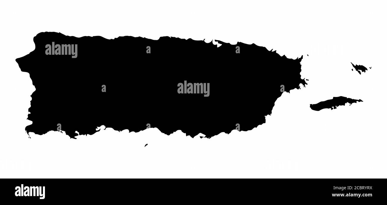 Puerto rico map Black and White Stock Photos & Images - Alamy