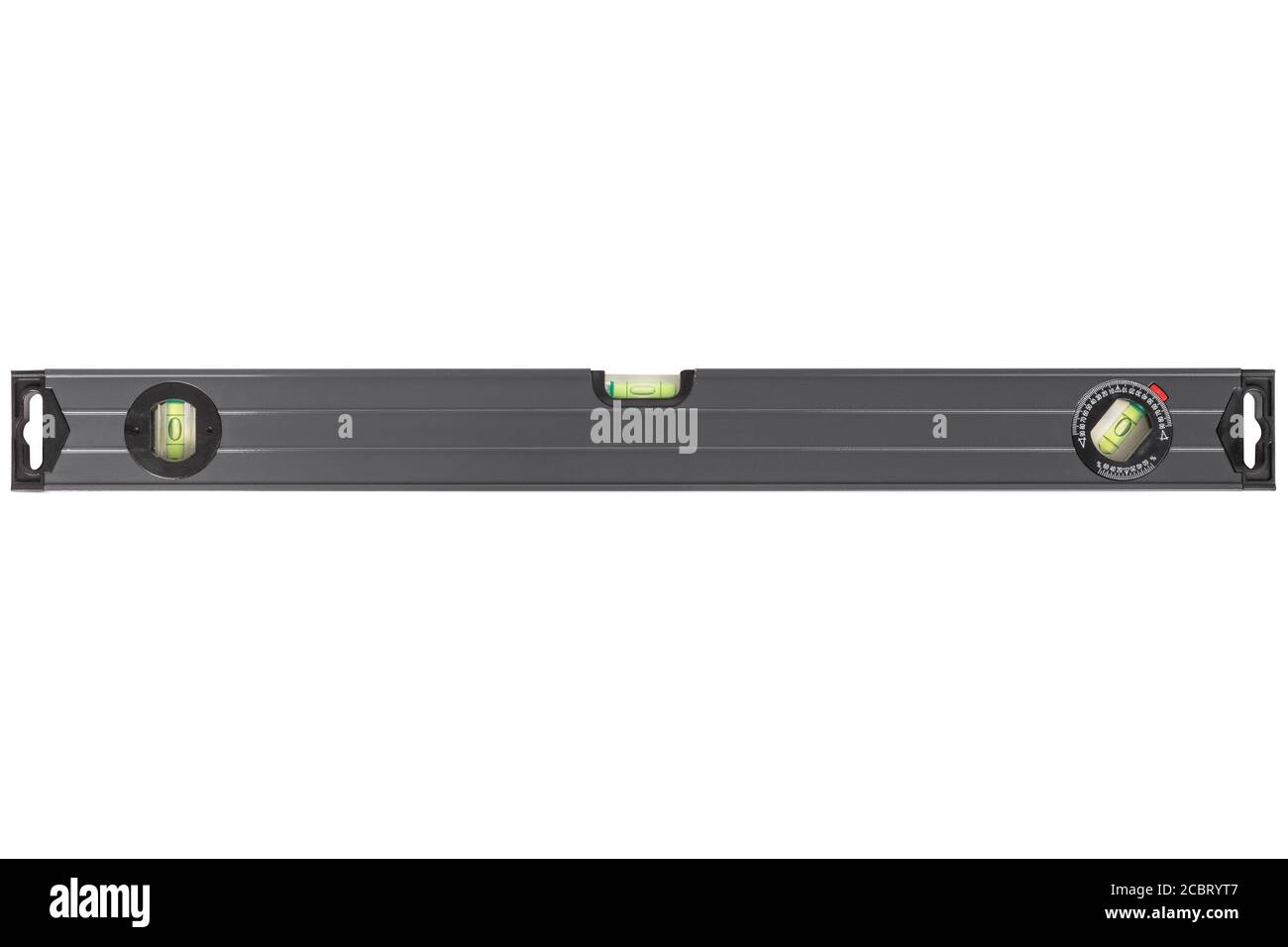 Construction spirit level isolated on white background Stock Photo - Alamy