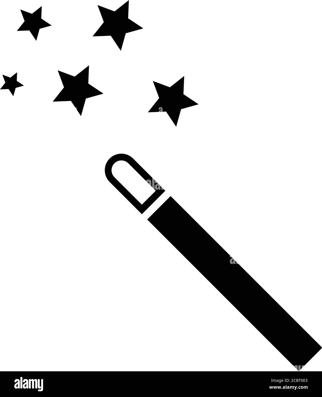 Magic wand simple vector Black and White Stock Photos & Images - Alamy