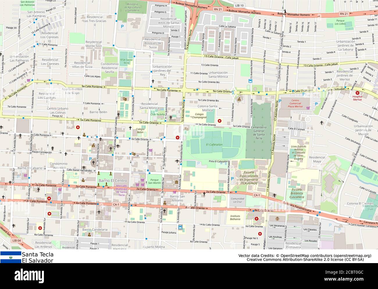 Map of santa ana Stock Vector Images - Alamy