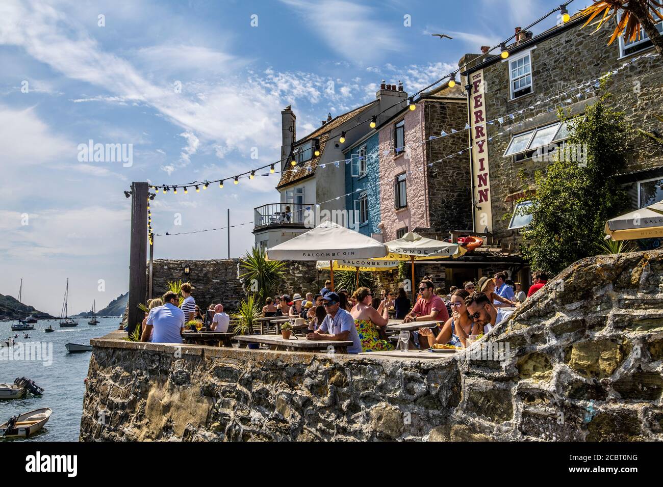 Salcombe, picturesque town in South Hams district of Devon, built on ...