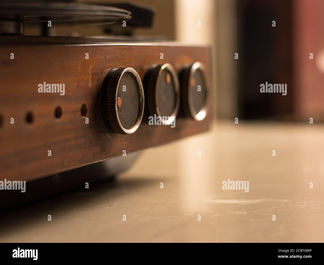 Vintage wooden record player stock image Stock Photo - Alamy