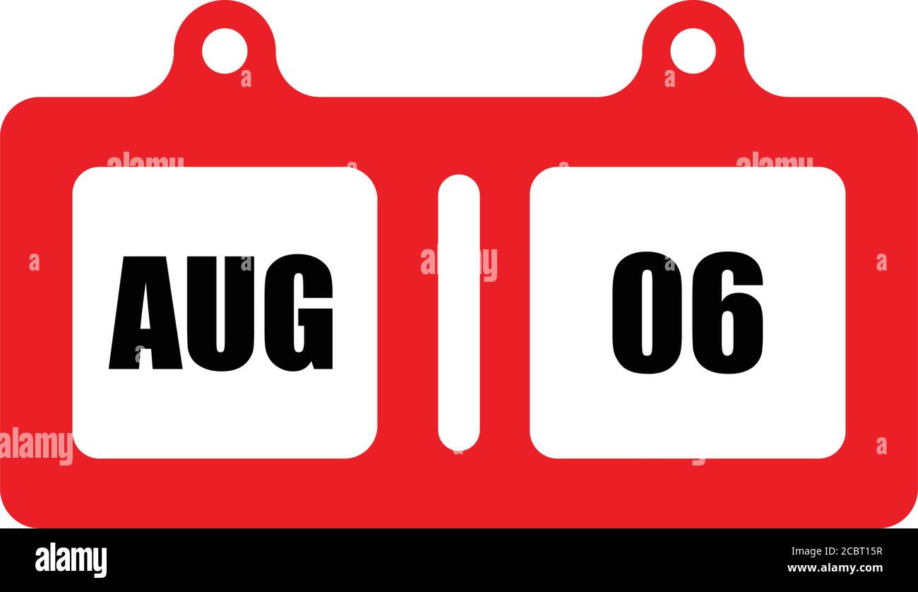 Aug calendar Stock Vector Images - Alamy