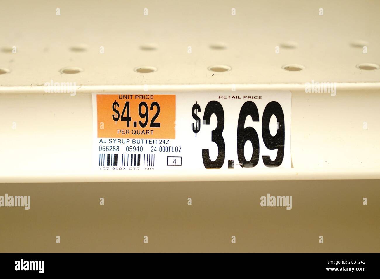 Aunt Jemima products price tag seen at the supermarket Stock Photo - Alamy
