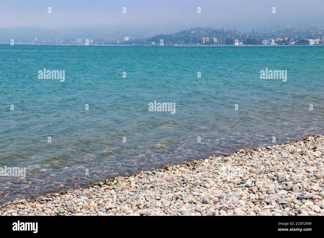 Pebble beach on Black sea in Batumi, Georgia Stock Photo - Alamy