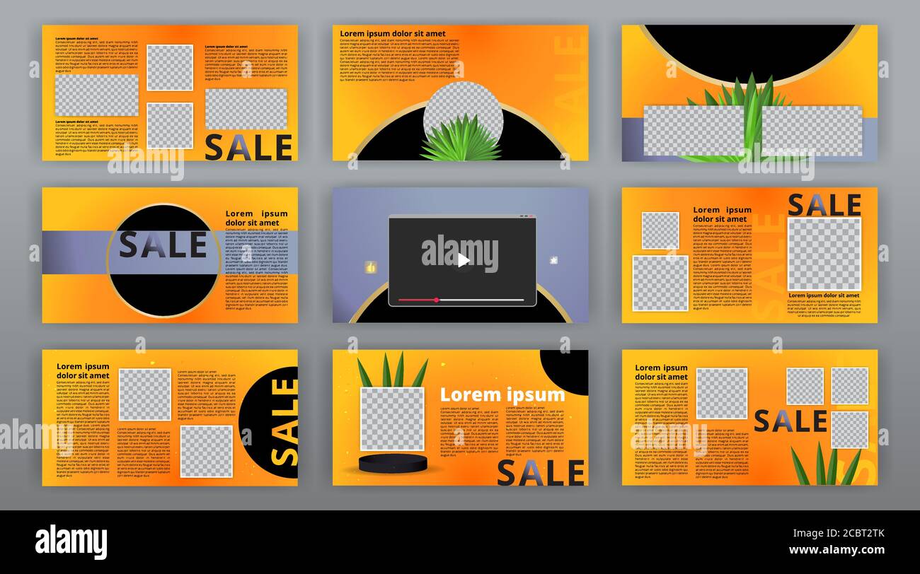 Trendy website templates, minimal presentation design. Multipurpose ...
