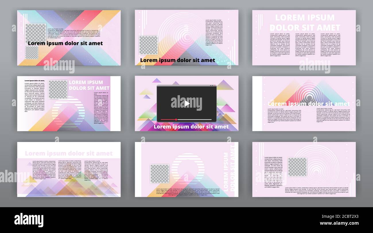 Trendy website templates, minimal presentation design. Multipurpose ...