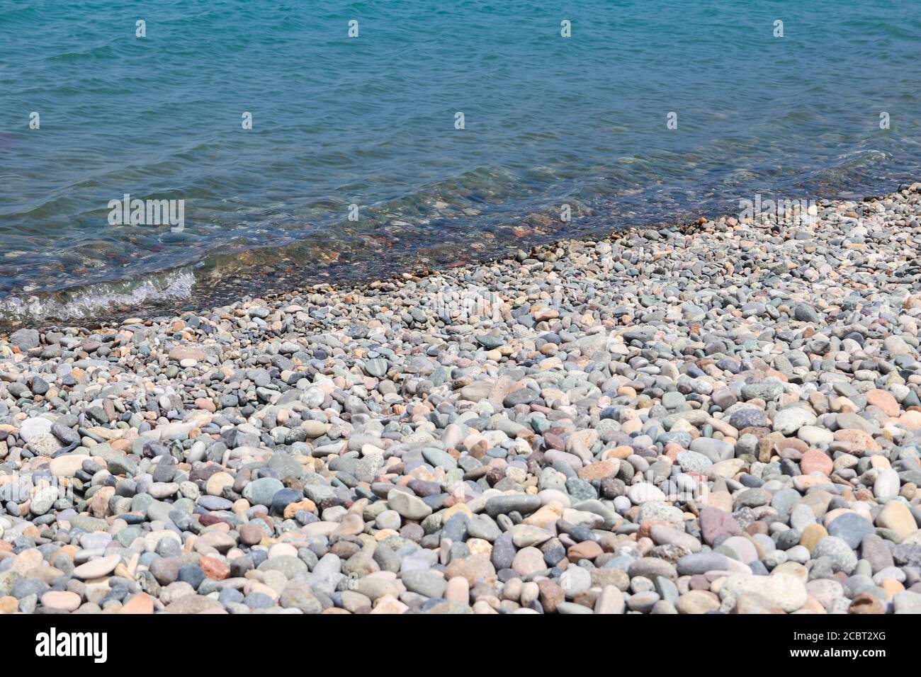 Pebble beach of the Black sea Stock Photo - Alamy