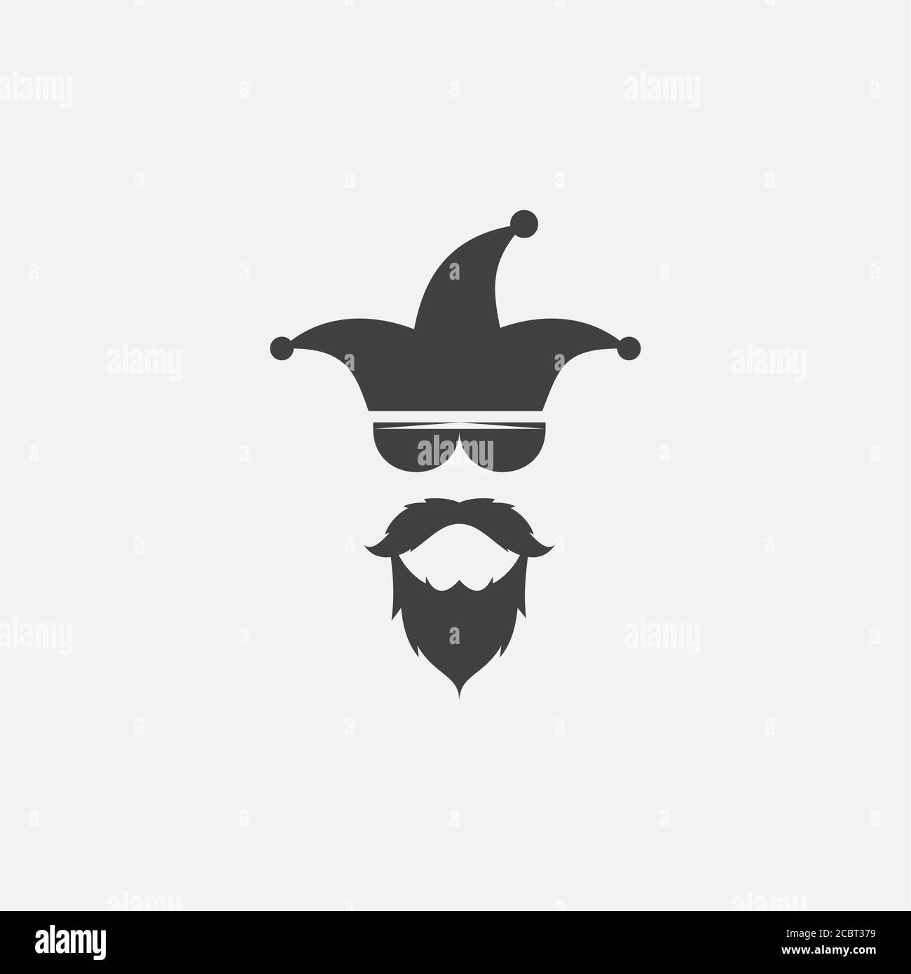 clown with sunglasses and beard logo design Stock Vector Image & Art ...