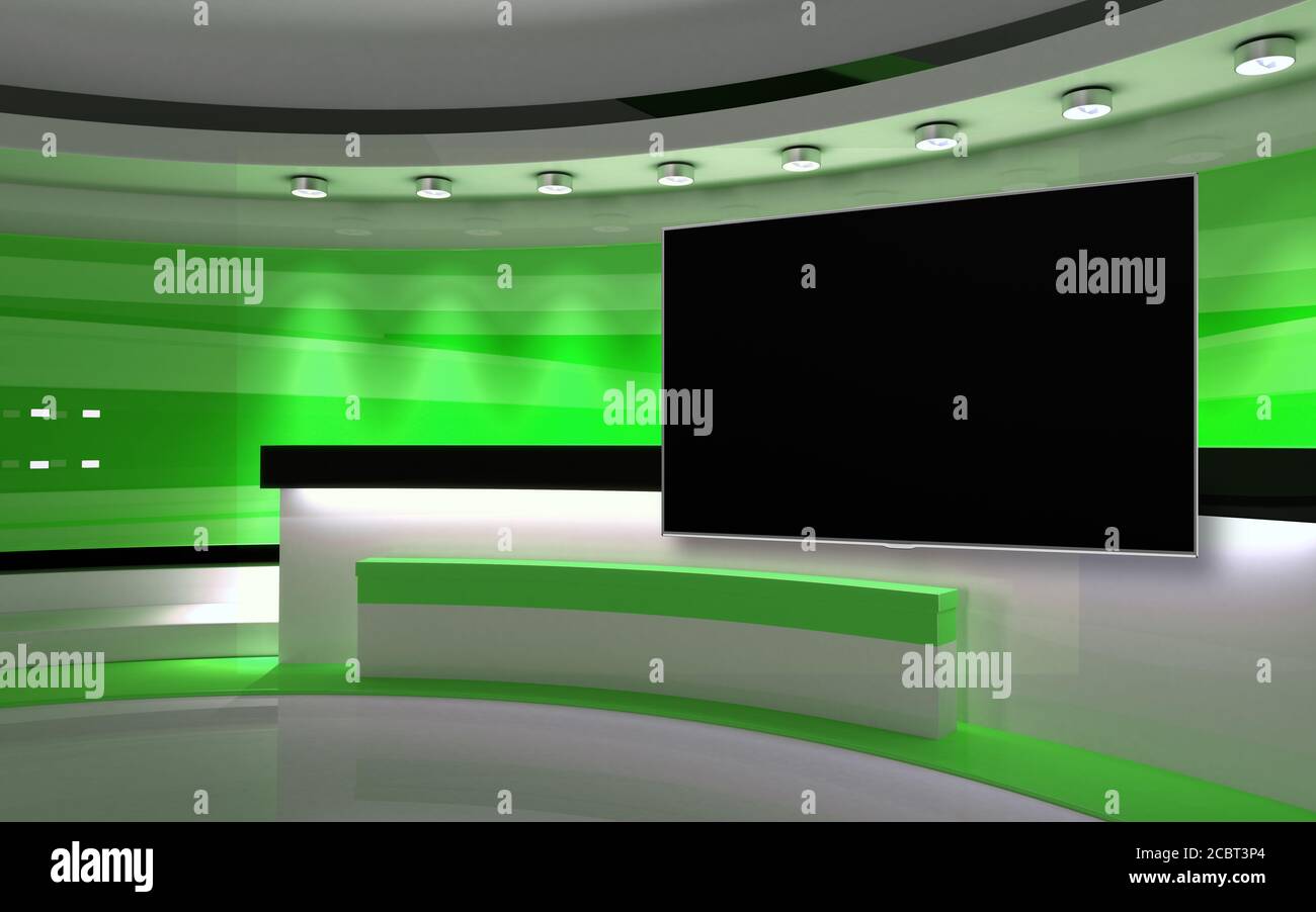 Green Studio. Green wall with light. Green background. Green back drop ...