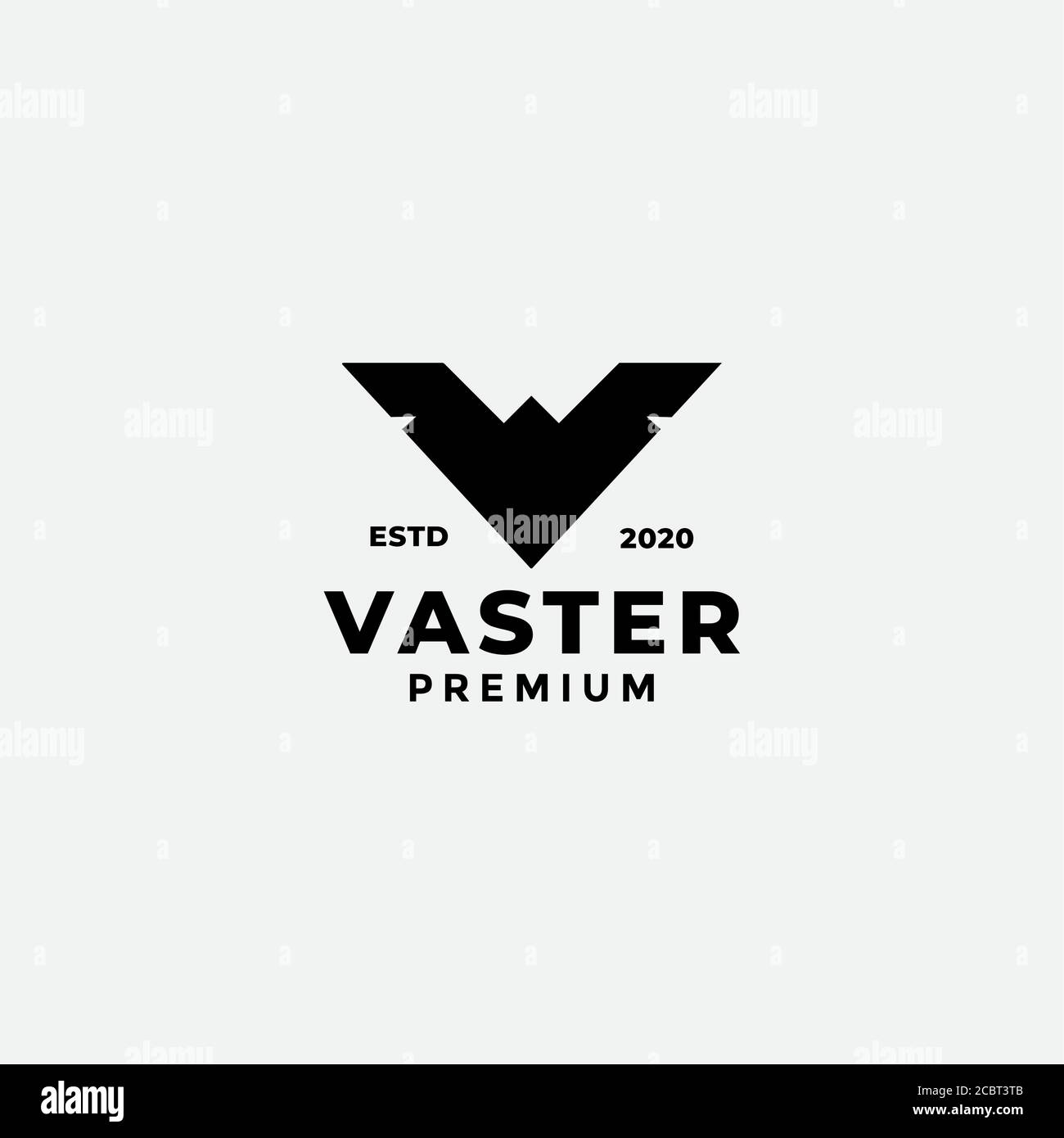 letter V wing simple silhouette logo design vector Stock Vector Image ...
