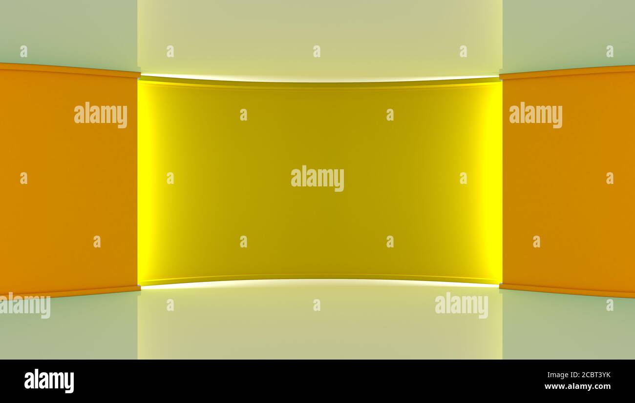 Yellow Studio. Yellow wall with light. Yellow background. Yellow back ...