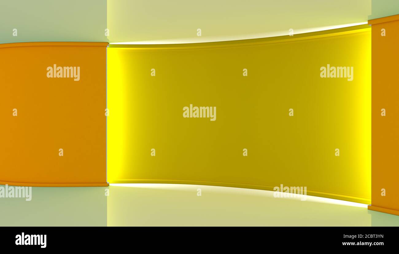 Yellow Studio. Yellow wall with light. Yellow background. Yellow back ...