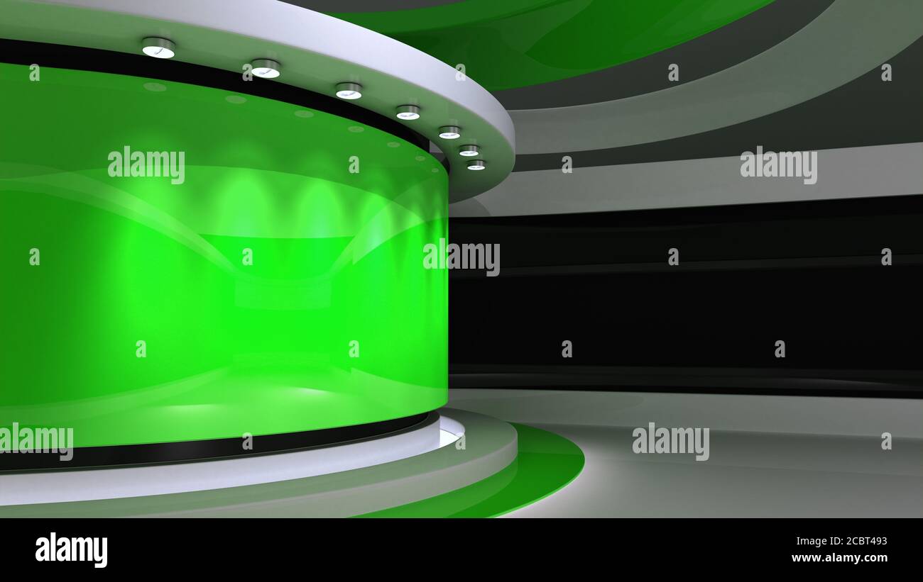 Green Studio. Green backdrop. News studio. The perfect backdrop for any green screen or chroma ...