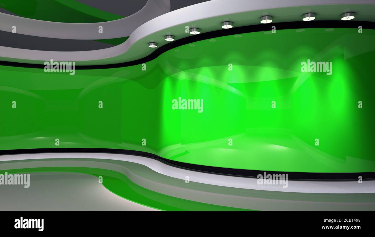 Green Studio. Green backdrop. News studio. The perfect backdrop for any green screen or chroma ...