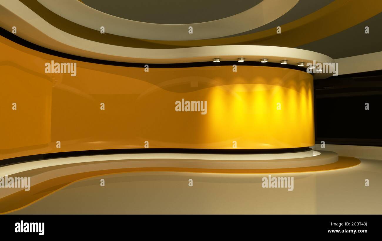 Yellow Studio. Yellow wall with light. Yellow background. Yellow back ...