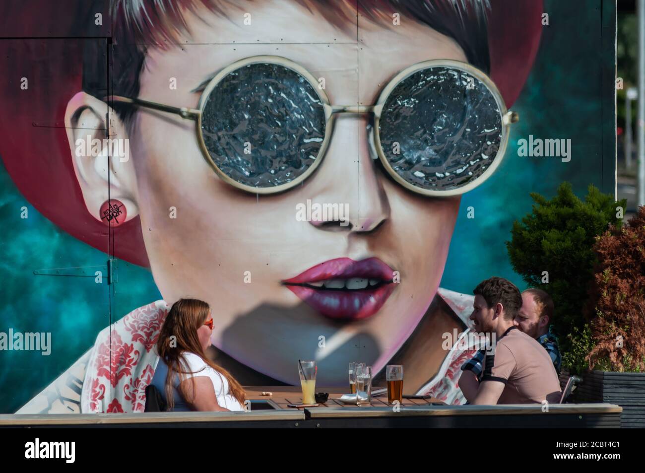 Glasgow, Scotland, UK. 15th August, 2020. New mural for The Clutha Bar ...