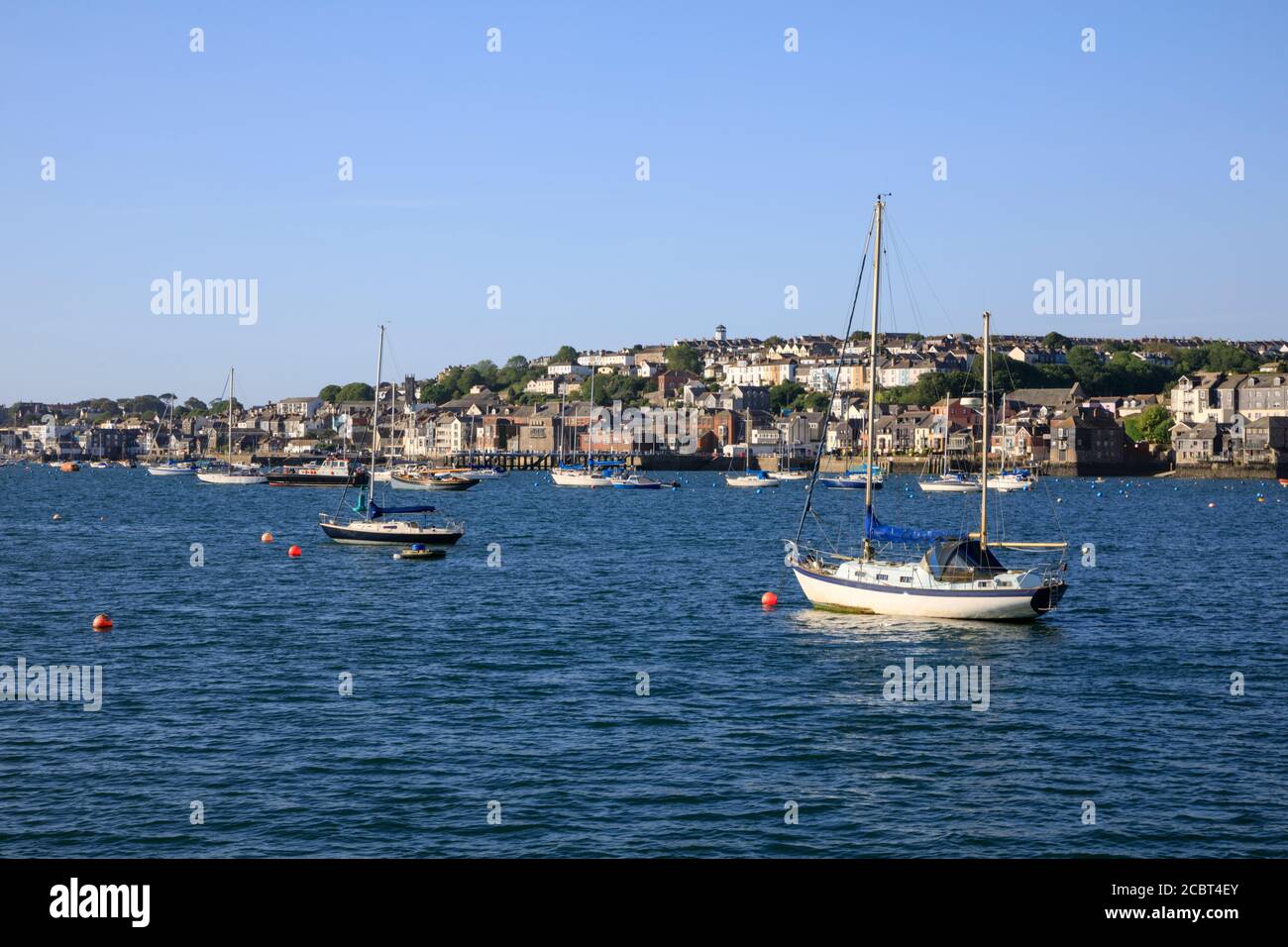 Boats at Flushing in Cornwall Stock Photo - Alamy