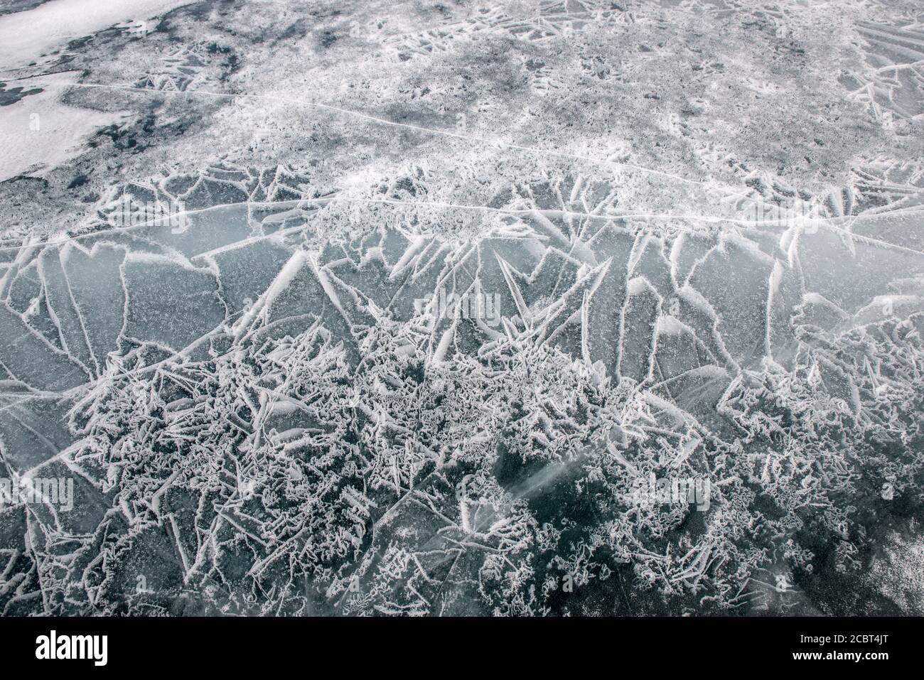 Frozen surface of Lake Baikal, Russia Stock Photo - Alamy