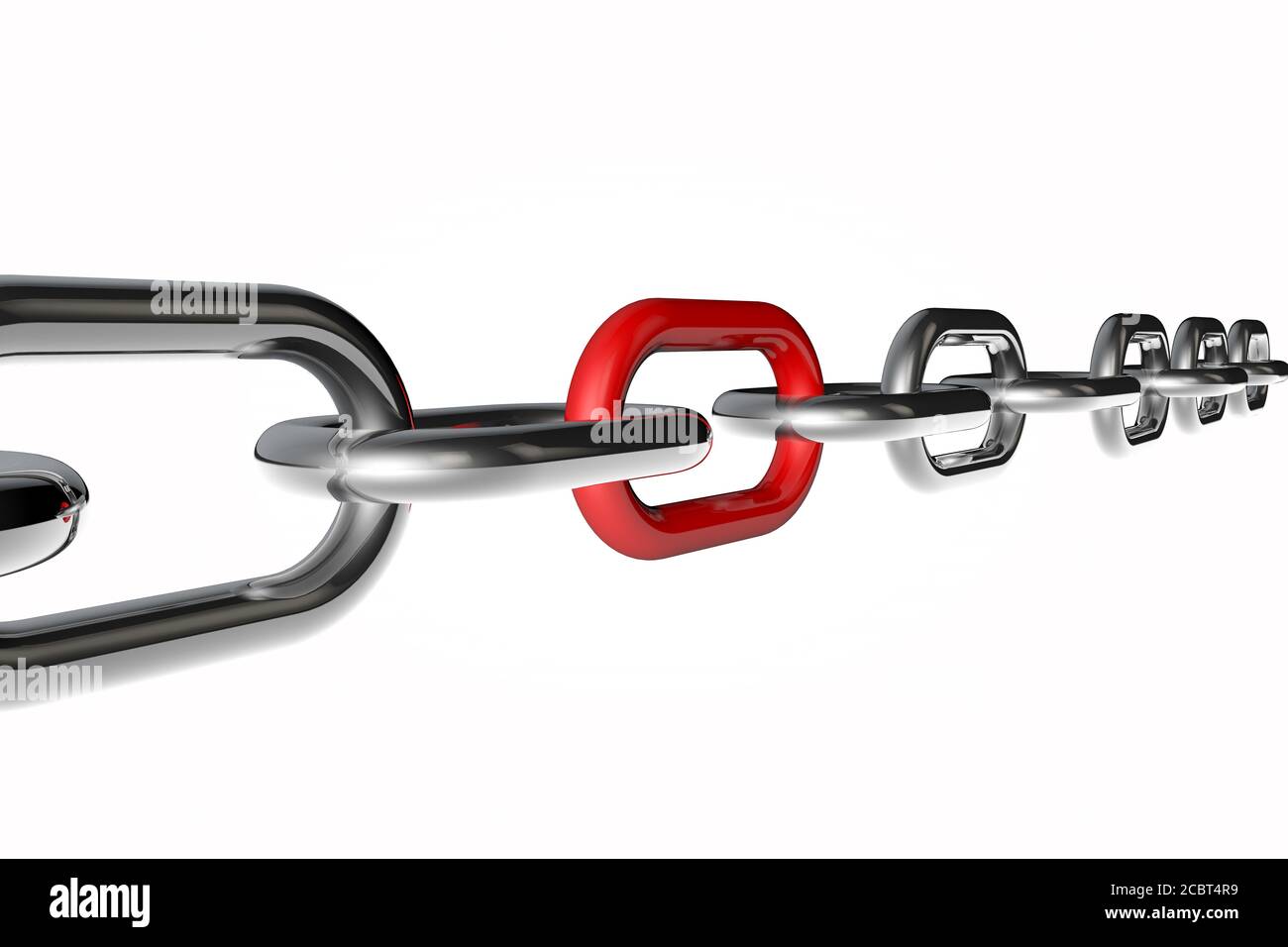 3d render concepts of a secure chain isolated on a white background ...