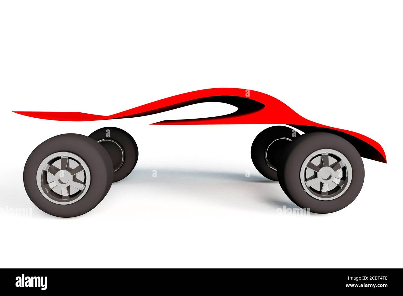 supercar or car symbol in afuturistic stylised idea as a 3d render on a ...