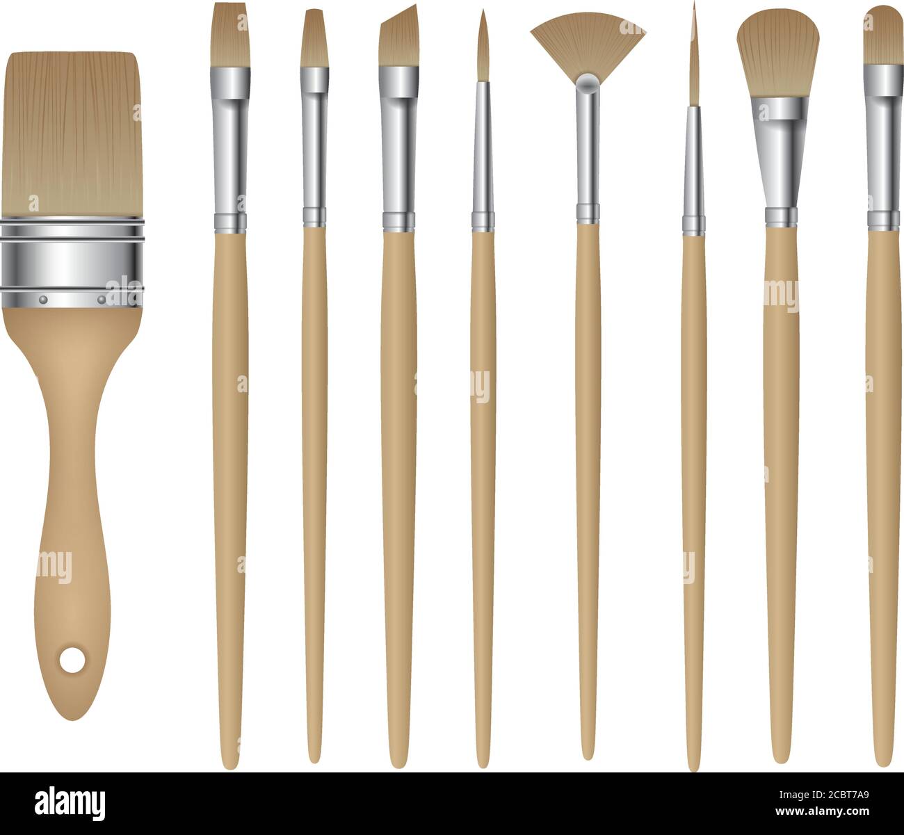 Paint brushes artist Stock Vector Images - Alamy