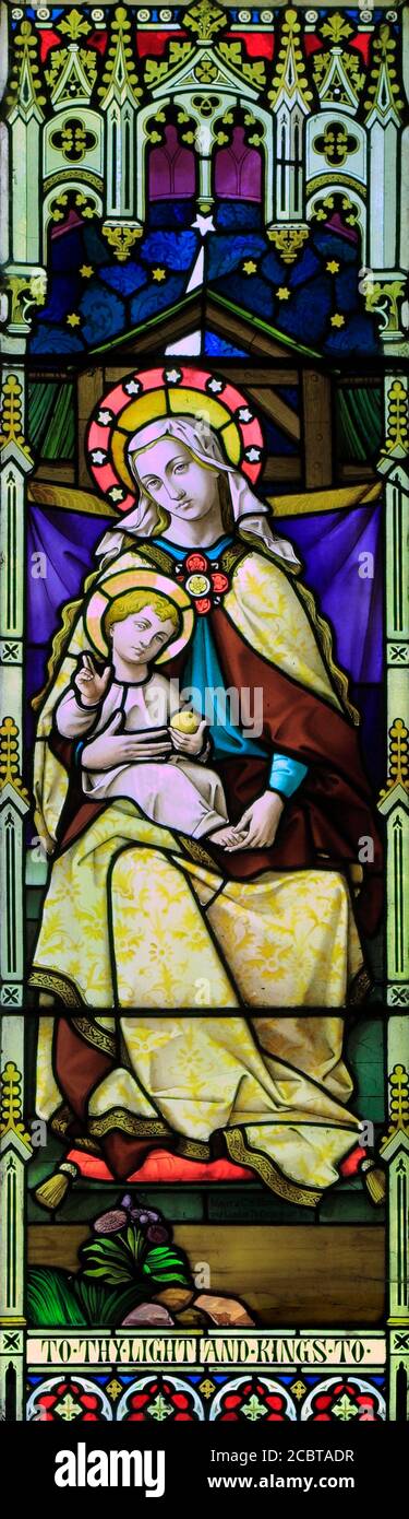 Epiphany, Virgin Mary, baby Jesus, Christmas, stained glass, window, by ...