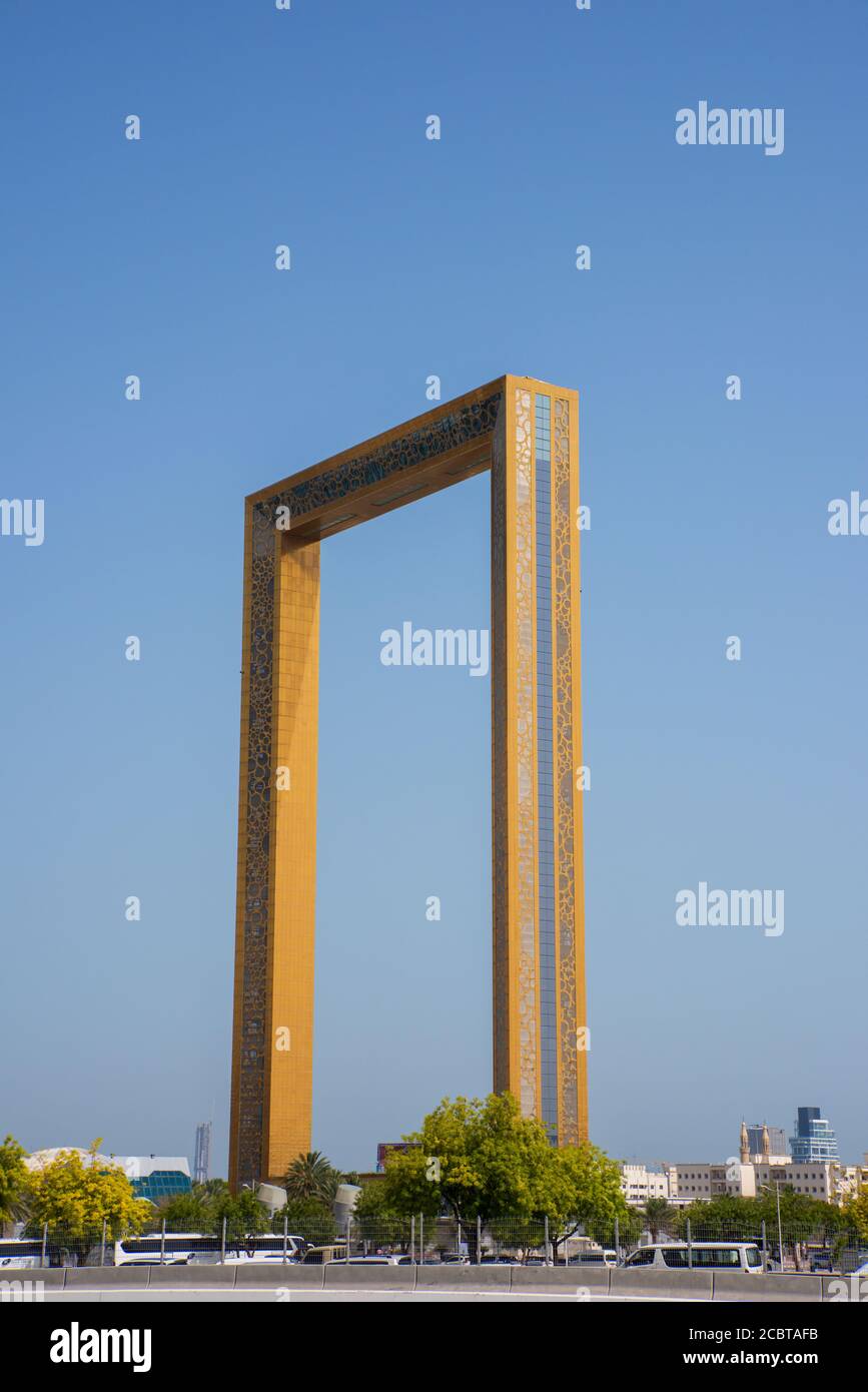 Dubai landmark the frame in zabeel park hi-res stock photography and ...