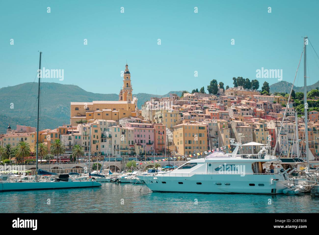 wonderful city of the cote-d’Azur with its marine and architectures, in ...