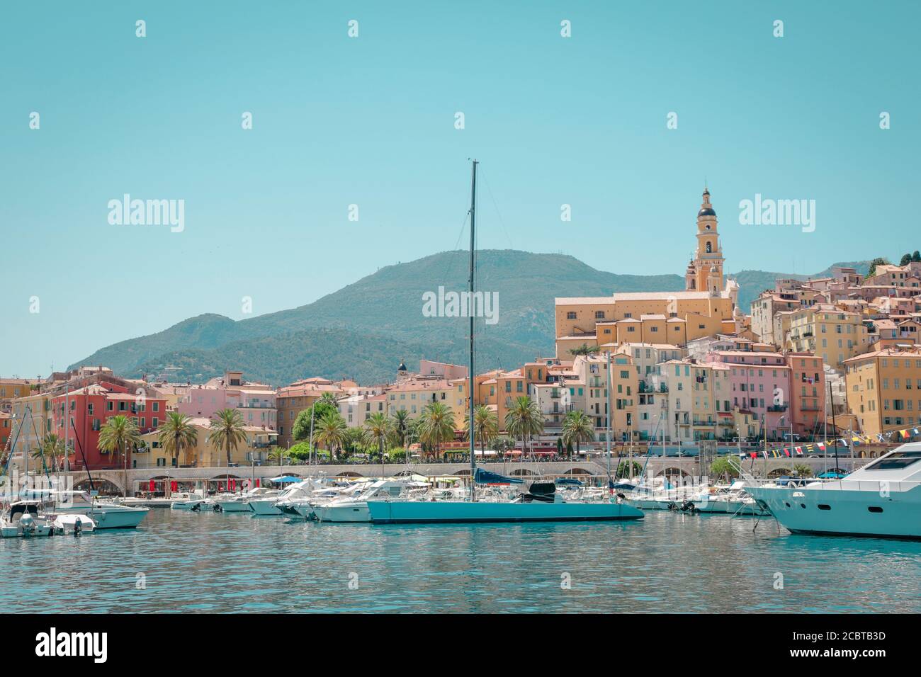 wonderful city of the cote-d’Azur with its marine and architectures, in ...
