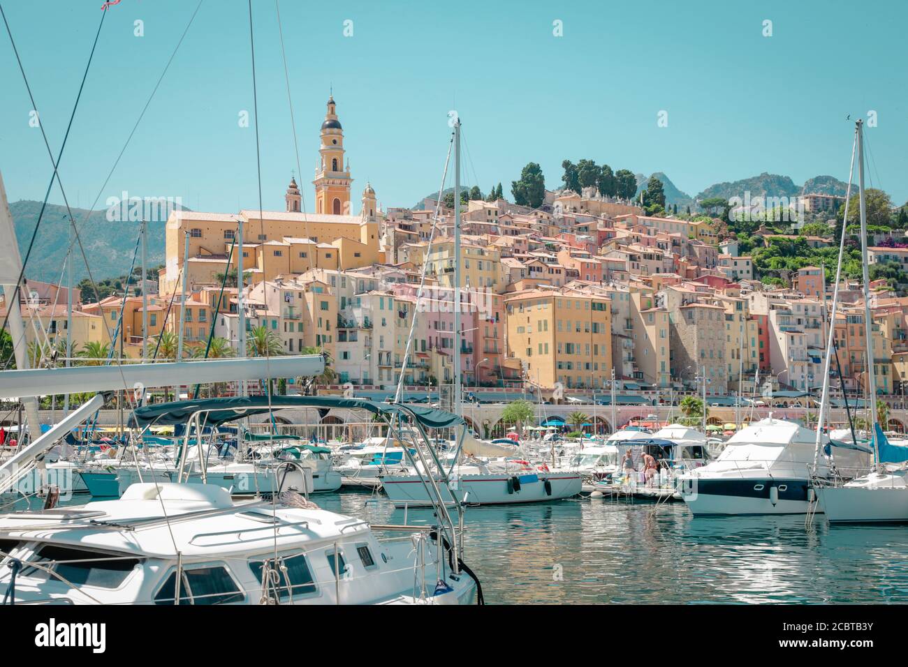 wonderful city of the cote-d’Azur with its marine and architectures, in ...