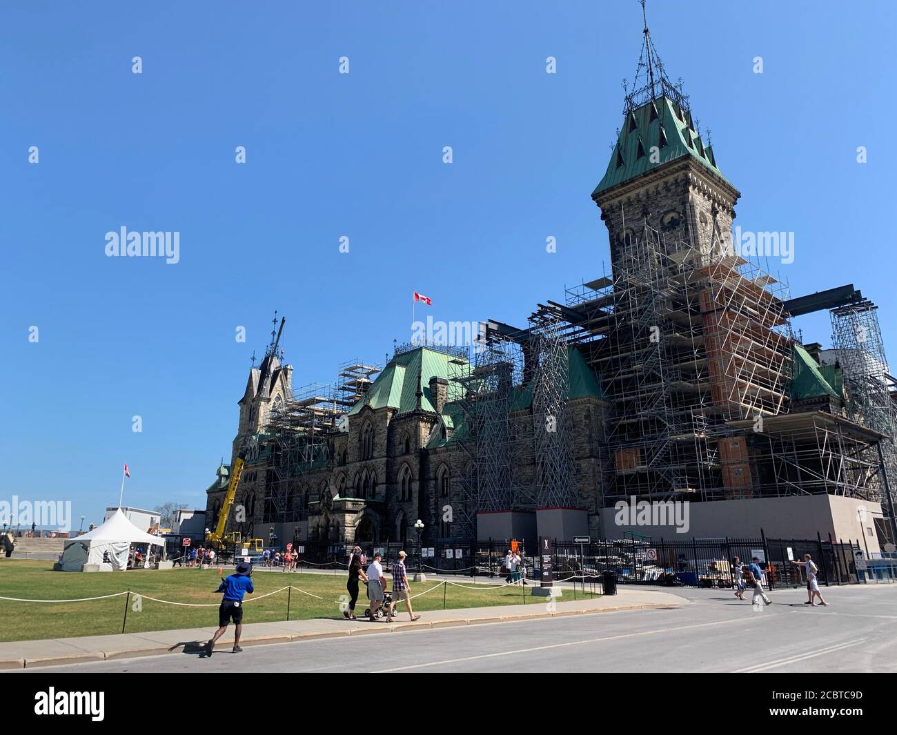 East Block reconstruction at Parliament Hill. Ottawa, Ontario / Canada ...