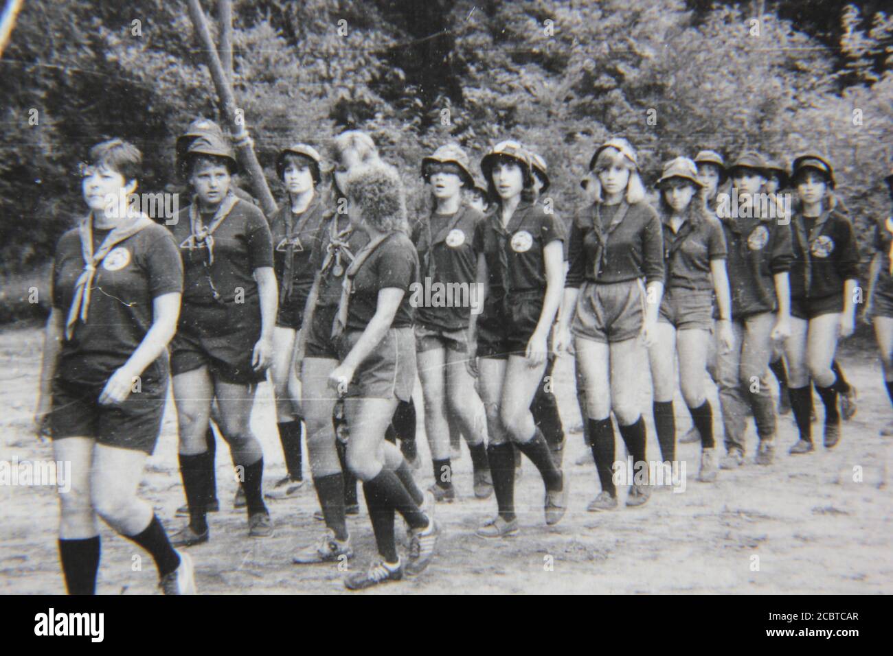 Vintage scout girls in uniform hi-res stock photography and images - Alamy