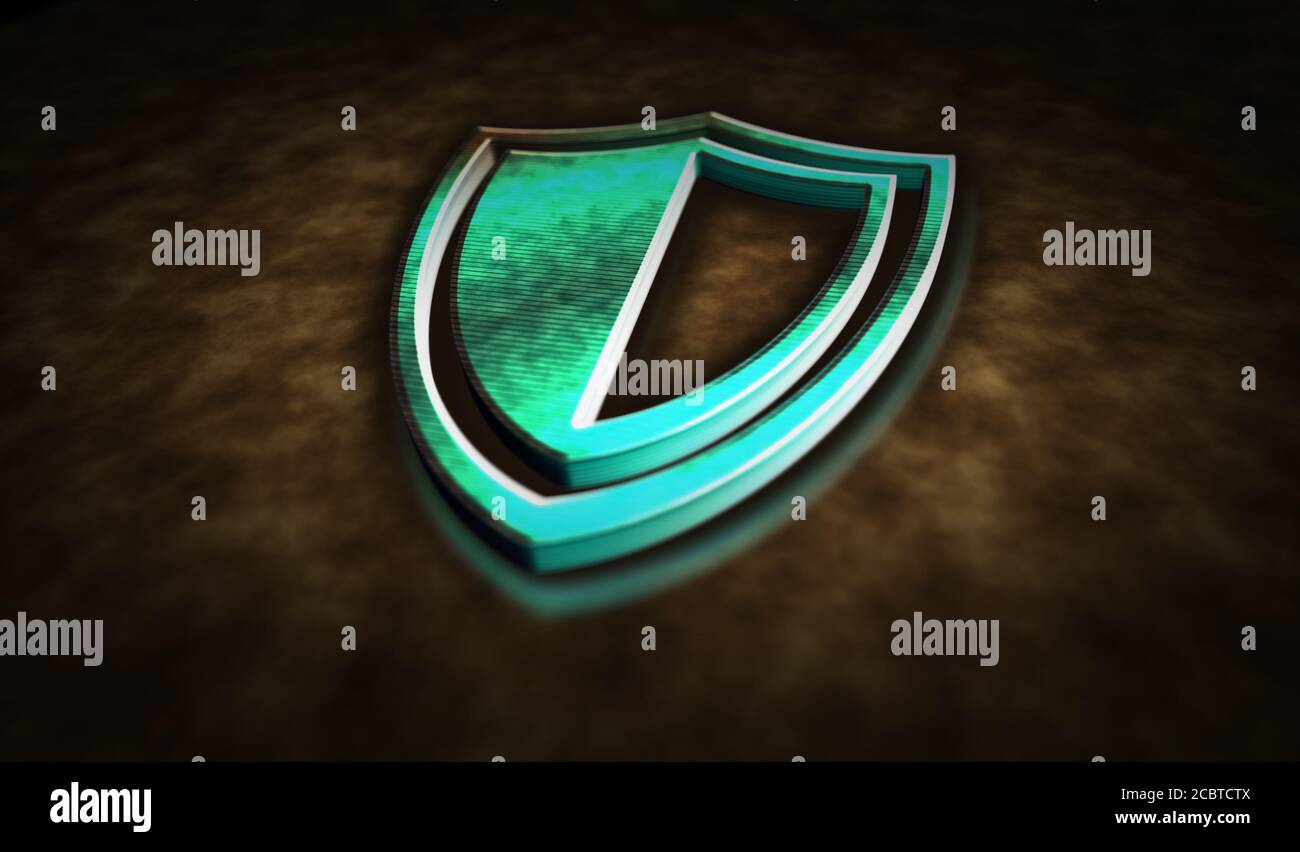 Cyber security, computer protection, digital safety technology with ...