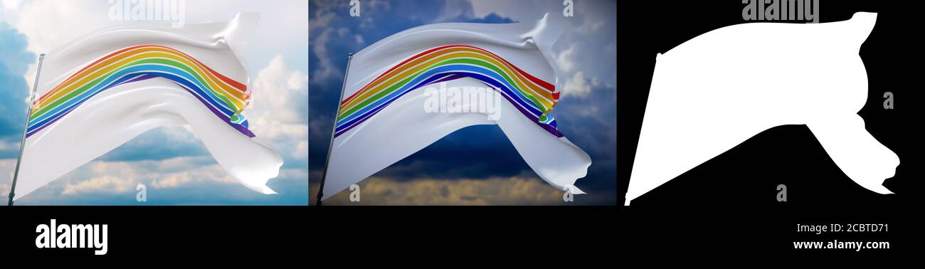 Flag of the Jewish Autonomous Oblast. High resolution close-up 3D ...