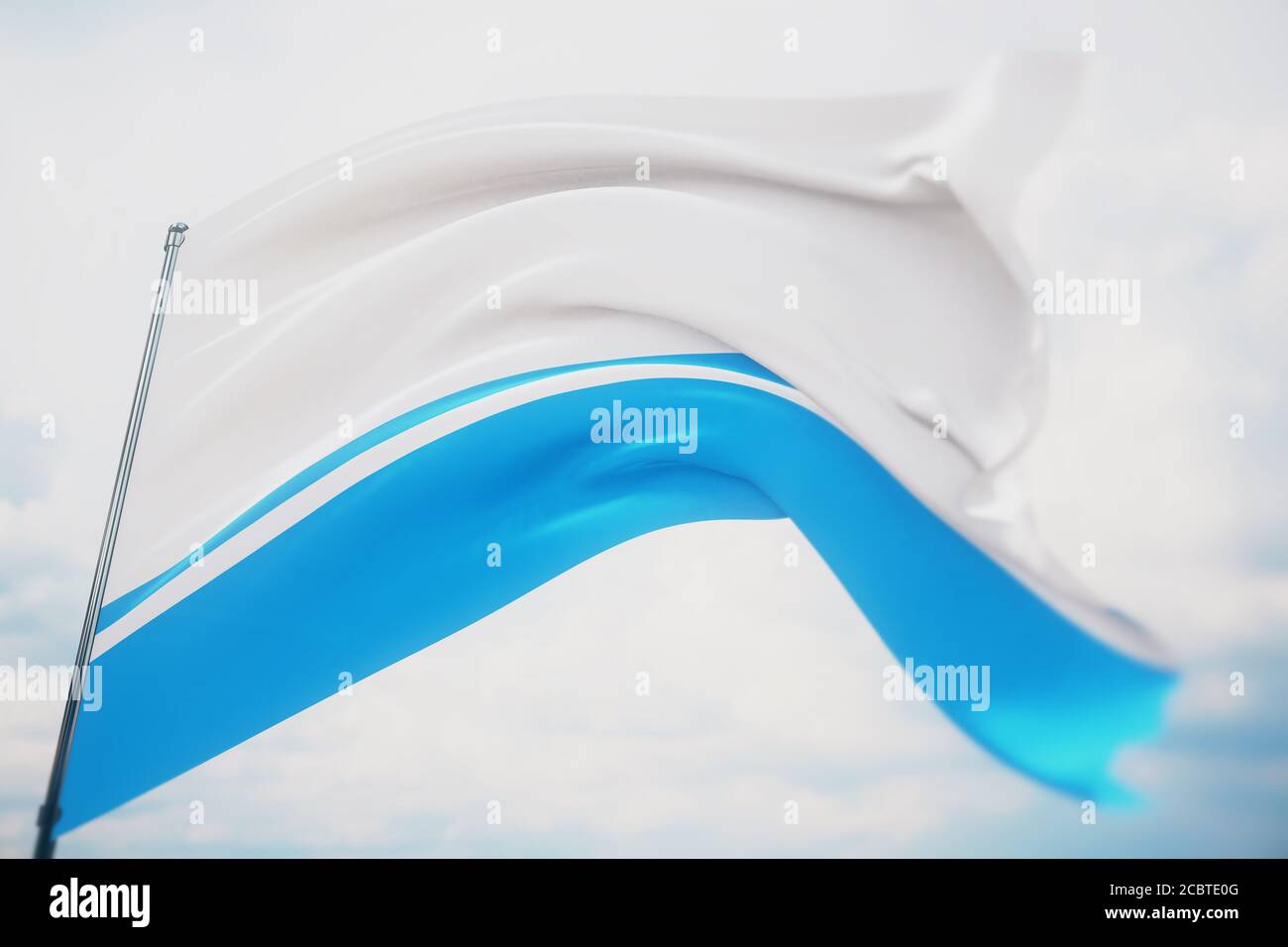 The flag of the Altai Republic. High resolution close-up 3D ...