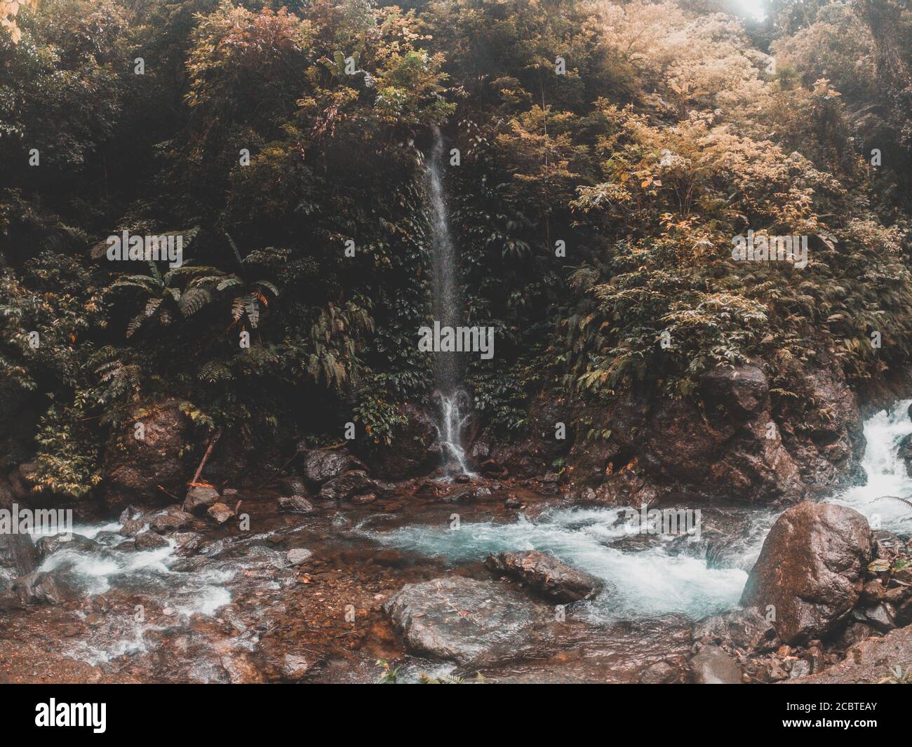 Baby waterfalls near the mother falls Stock Photo - Alamy